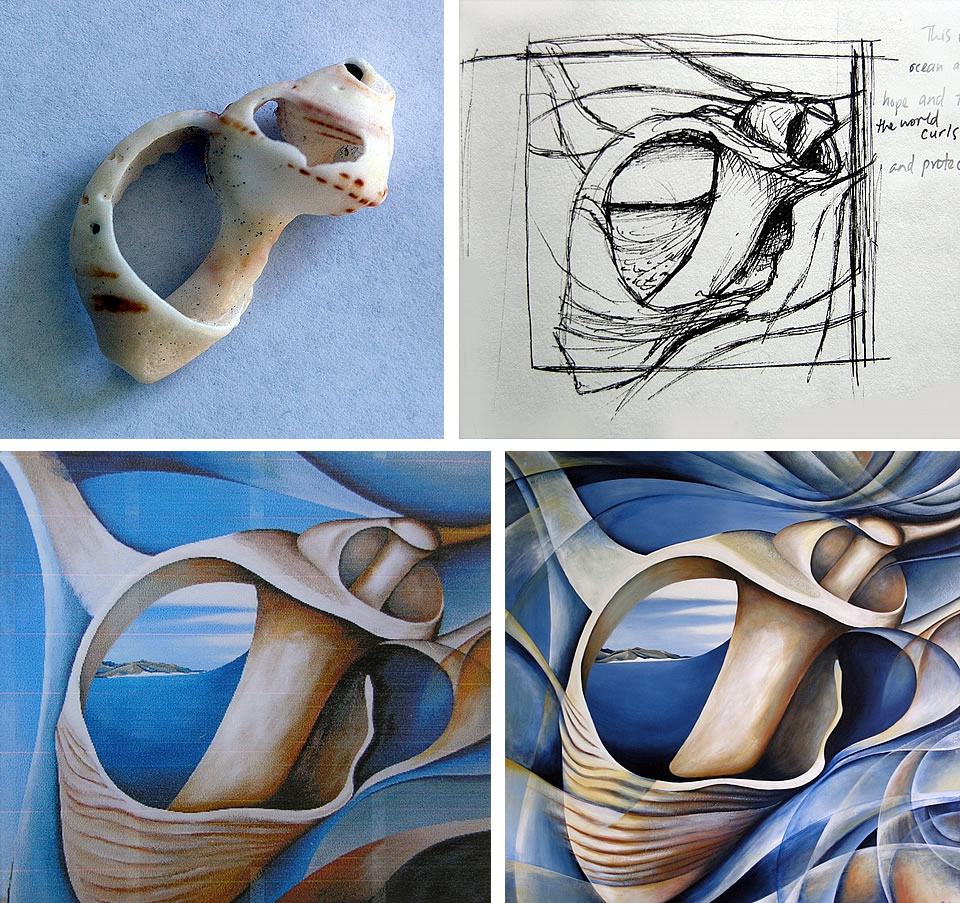 Shell Paintings By Amiria Gale